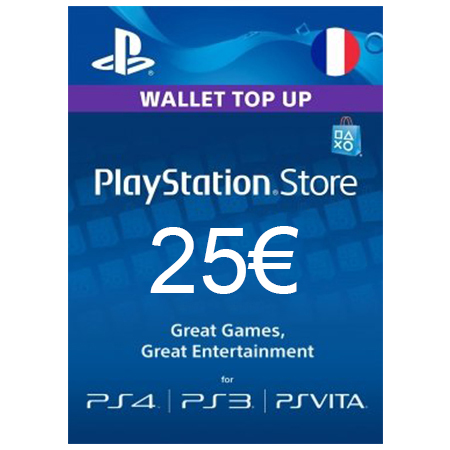 Carte PSN 25 euros FR – PSN.MA